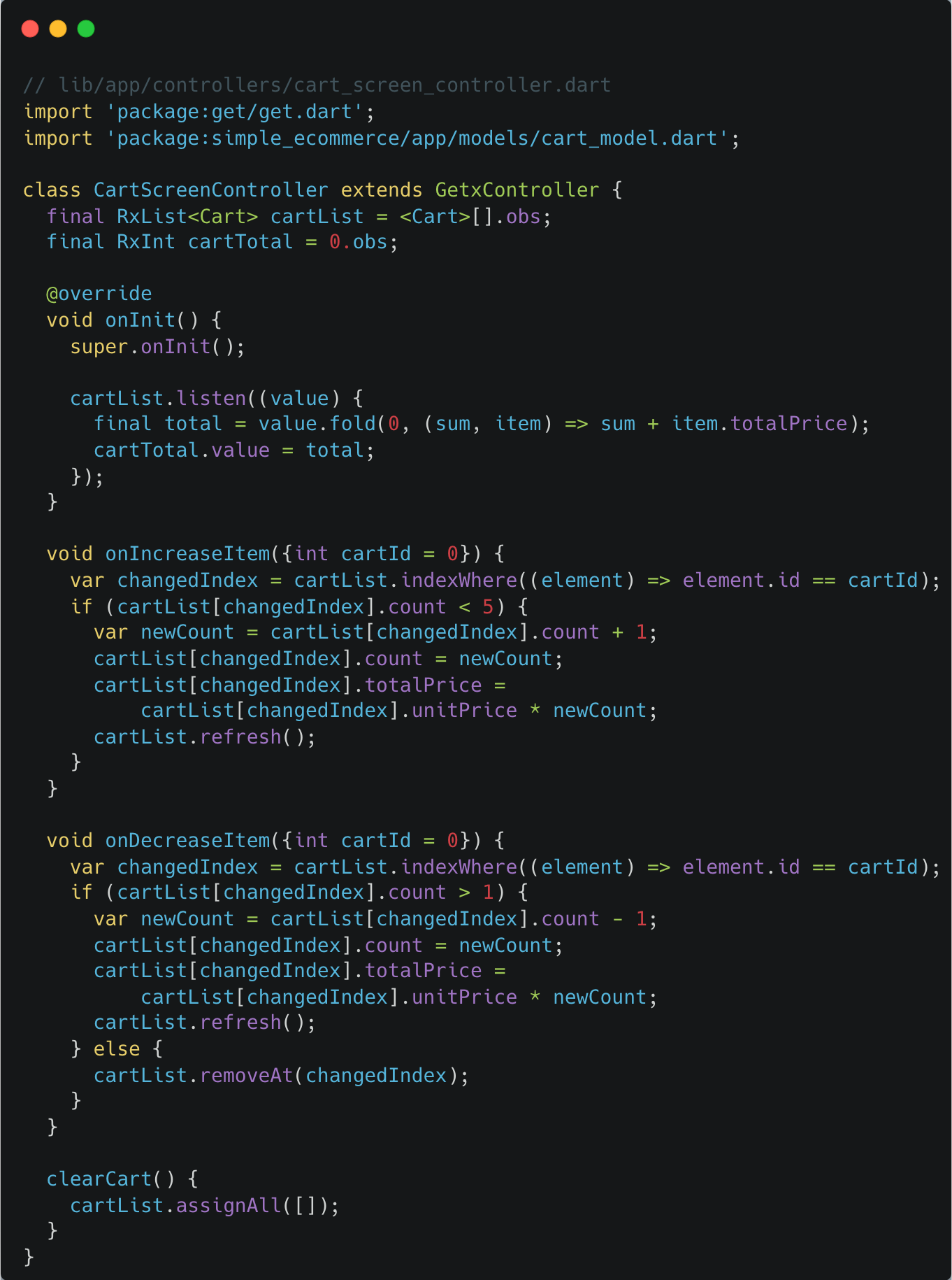 Developing a Simple E-commerce Mobile App with Flutter & GetX using the MVVM Pattern - 42 ...